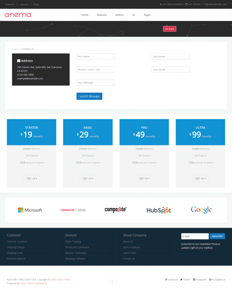Anema Documentation • WarpTheme