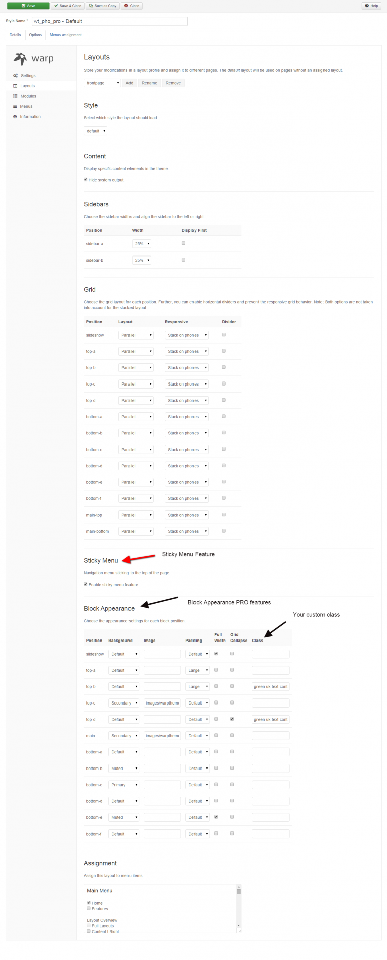 WT Pho Documentation • WarpTheme