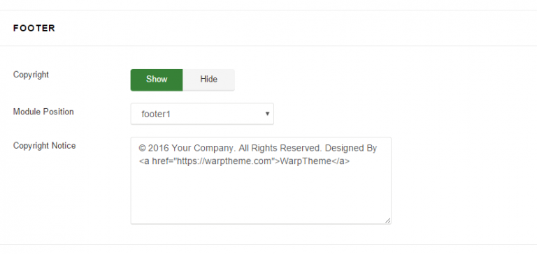 Offshore Documentation • WarpTheme