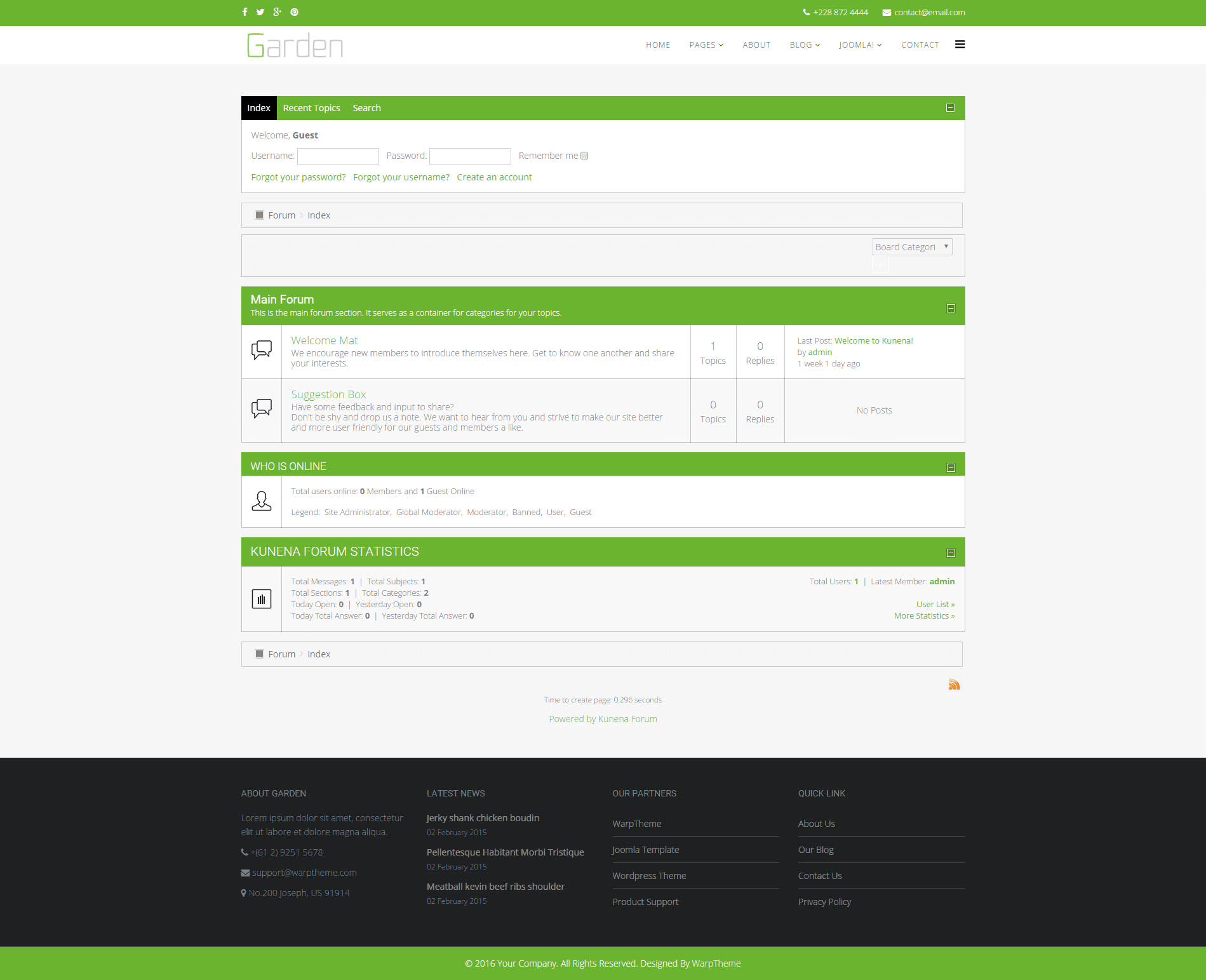 Garden Documentation • Free Responsive Joomla Templates, free Wordpress ...