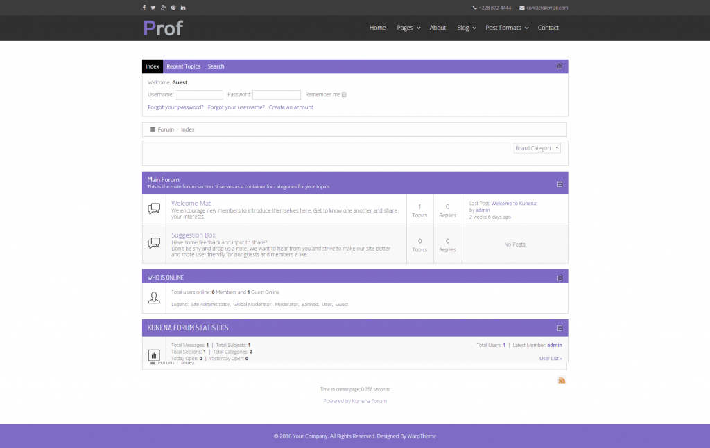 Prof Documentation • WarpTheme