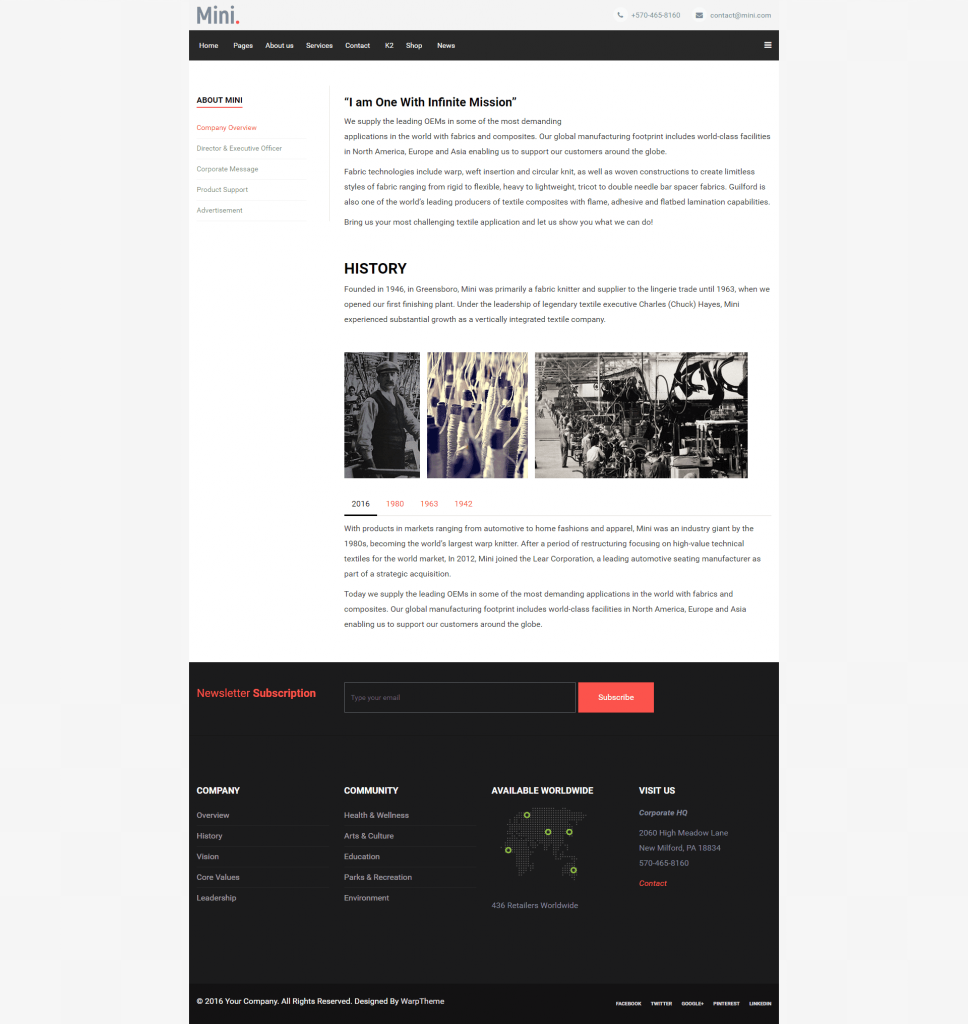 Mini Documentation • WarpTheme