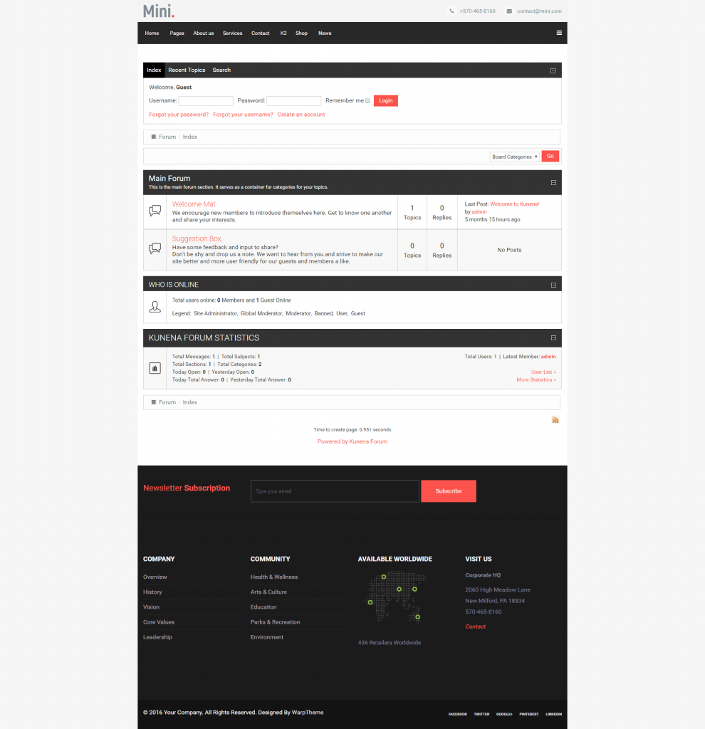 Mini Documentation • WarpTheme