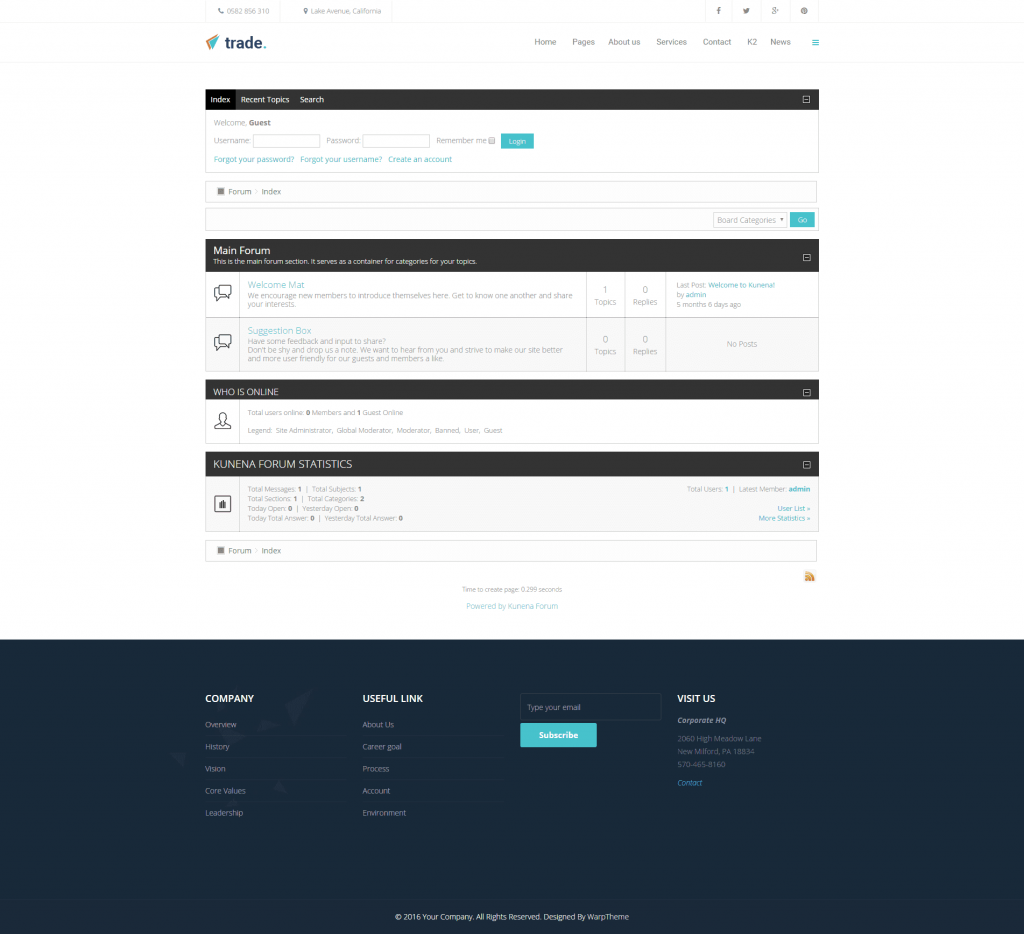 Trade Documentation • WarpTheme