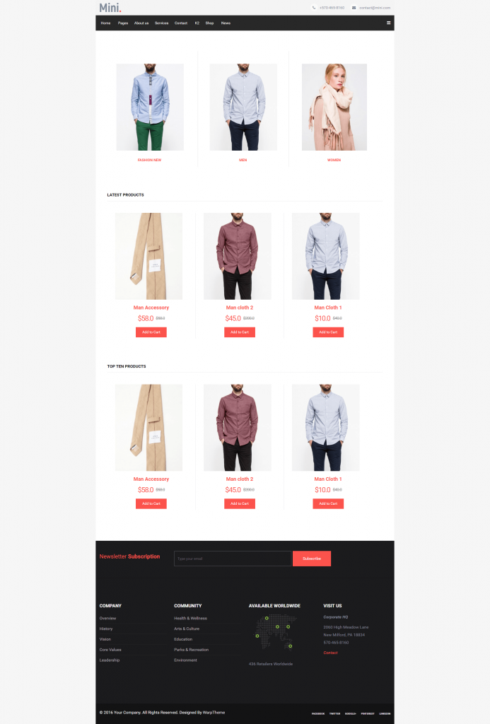 Mini Documentation • WarpTheme