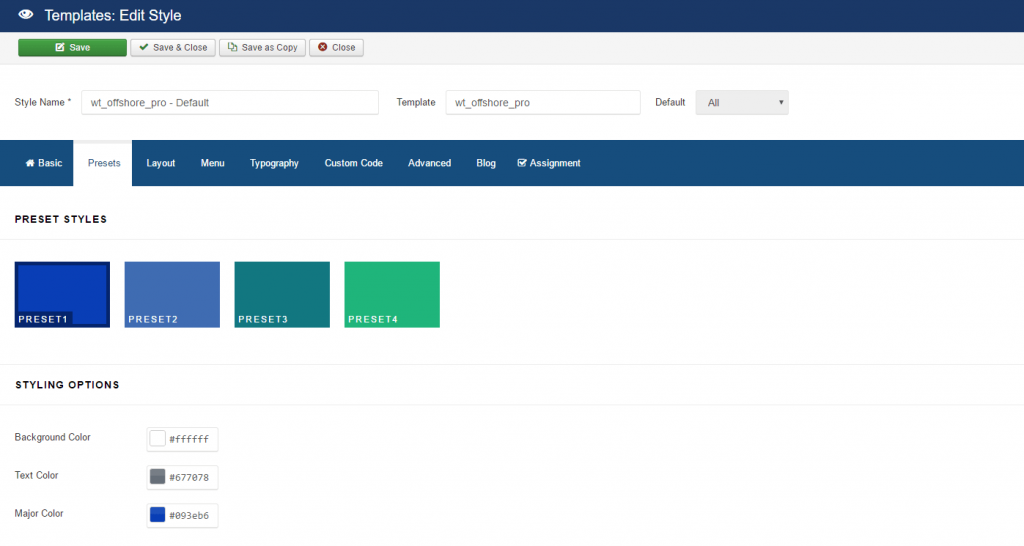 Offshore Documentation • WarpTheme
