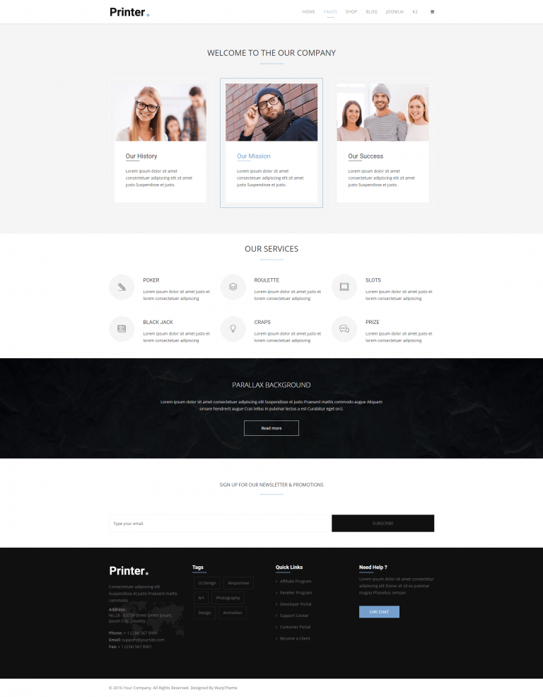 Printer Documentation • WarpTheme