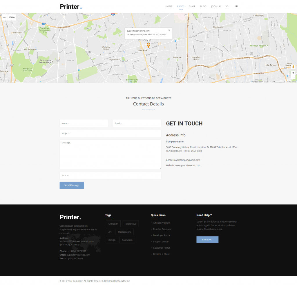 Printer Documentation • WarpTheme