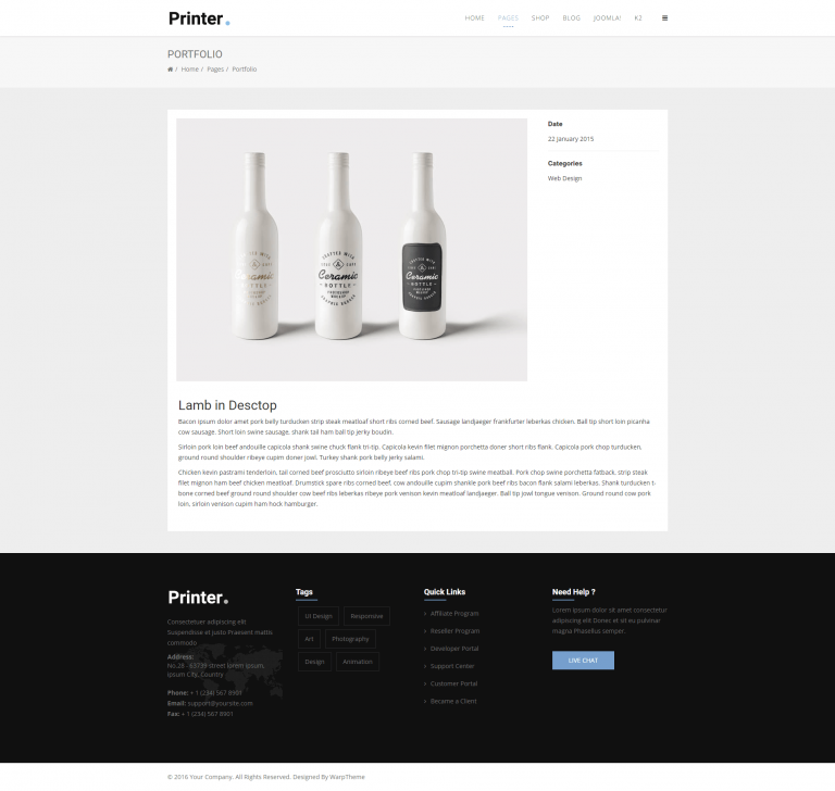 Printer Documentation • WarpTheme