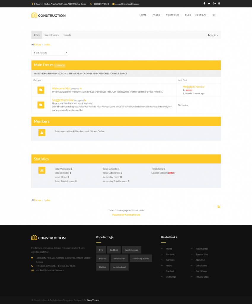 Construction Documentation • WarpTheme