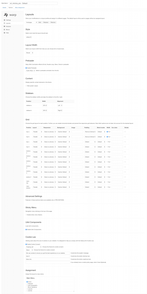 Minima Documentation • WarpTheme