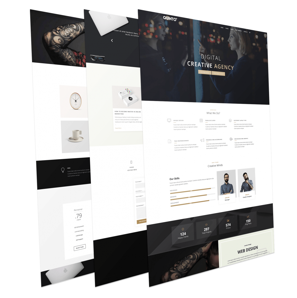 Quinto | Free Creative One Page Joomla Template