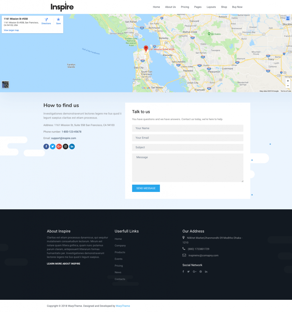 Inspire Wordpress Documentation • WarpTheme