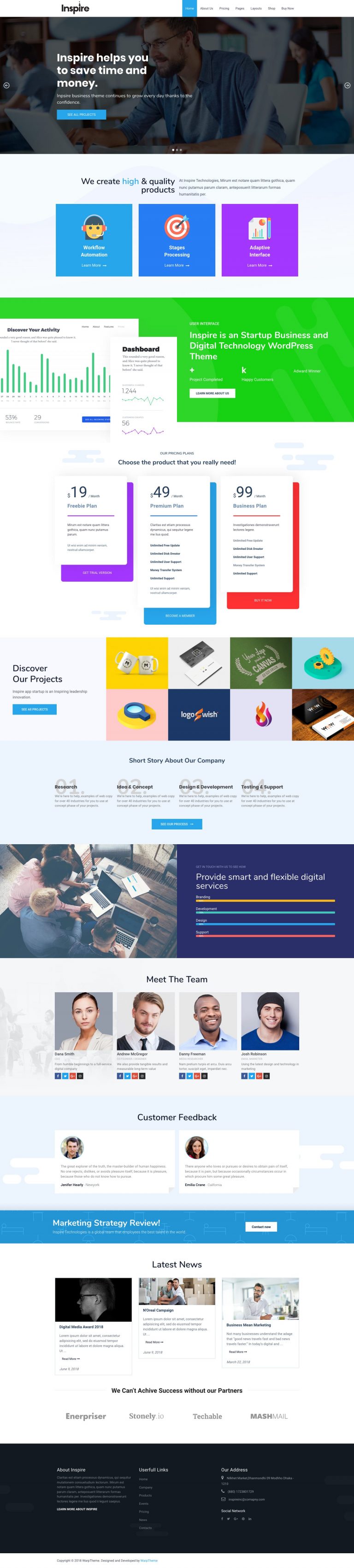 Inspire Wordpress Documentation • WarpTheme
