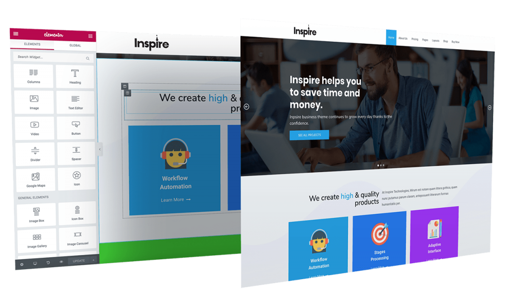 Inspire Wordpress Theme • WarpTheme